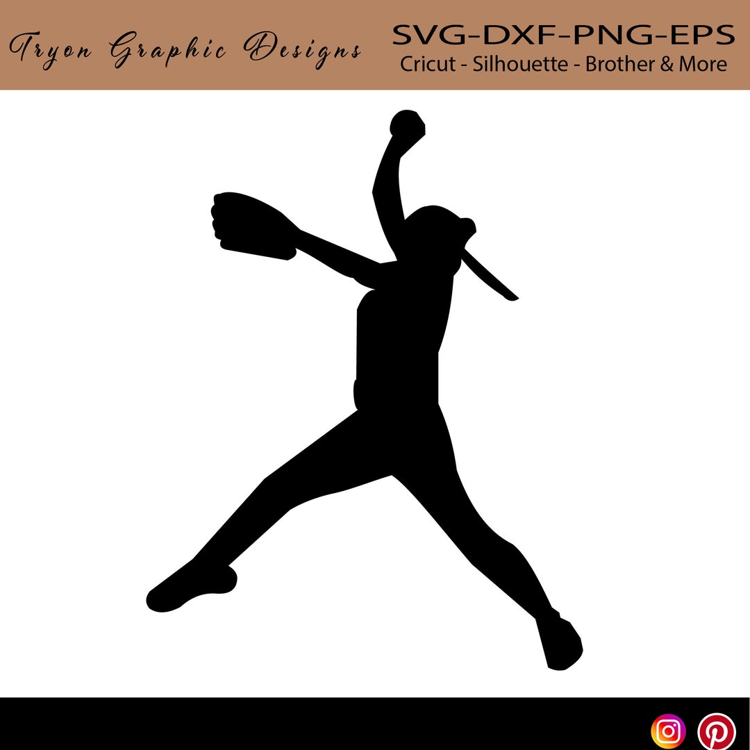 Softball Player Svg-softball Pitcher Svg-baseball Svg - Etsy