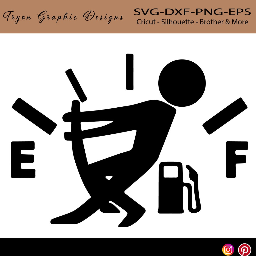 Empty Gas Tank Gauge Car Decal Svg-funny Car Decal Svg-high Gas Prices ...