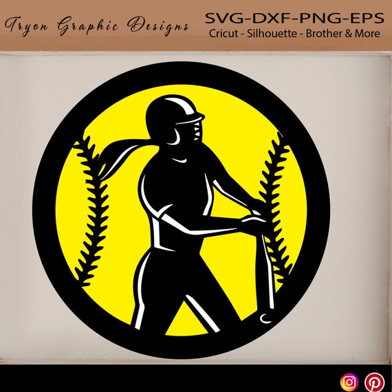Softball Player Svg-softball Decal Svg 2 Layer and 3 Layer | Etsy