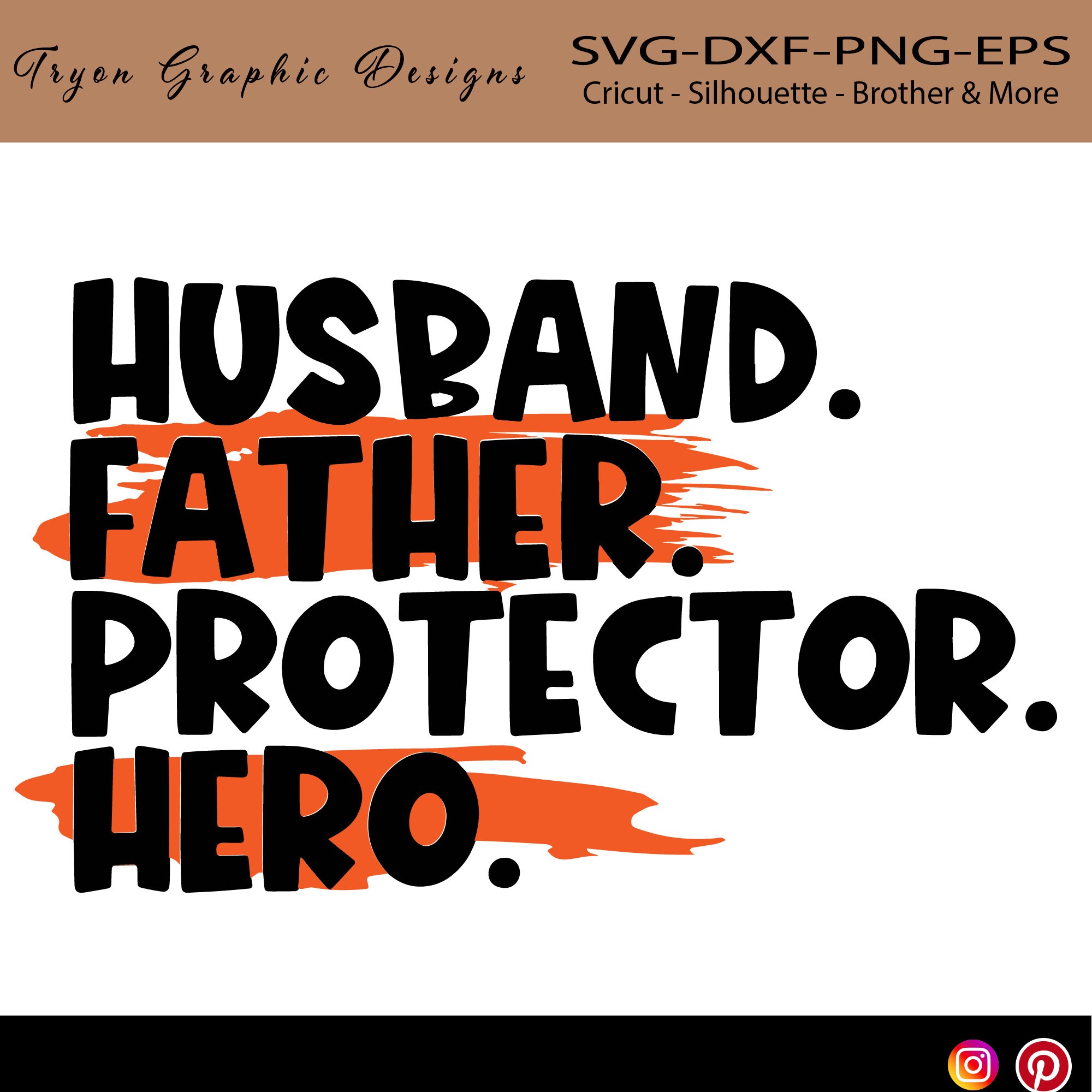 Husband Father Protector Hero Svg-dad Collage Svg-dad Life Svg, Dad ...