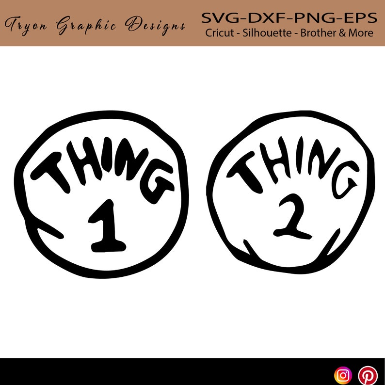 Thing 1 Thing 2-childrens Costume Design Svg- Halloween Costume Design ...