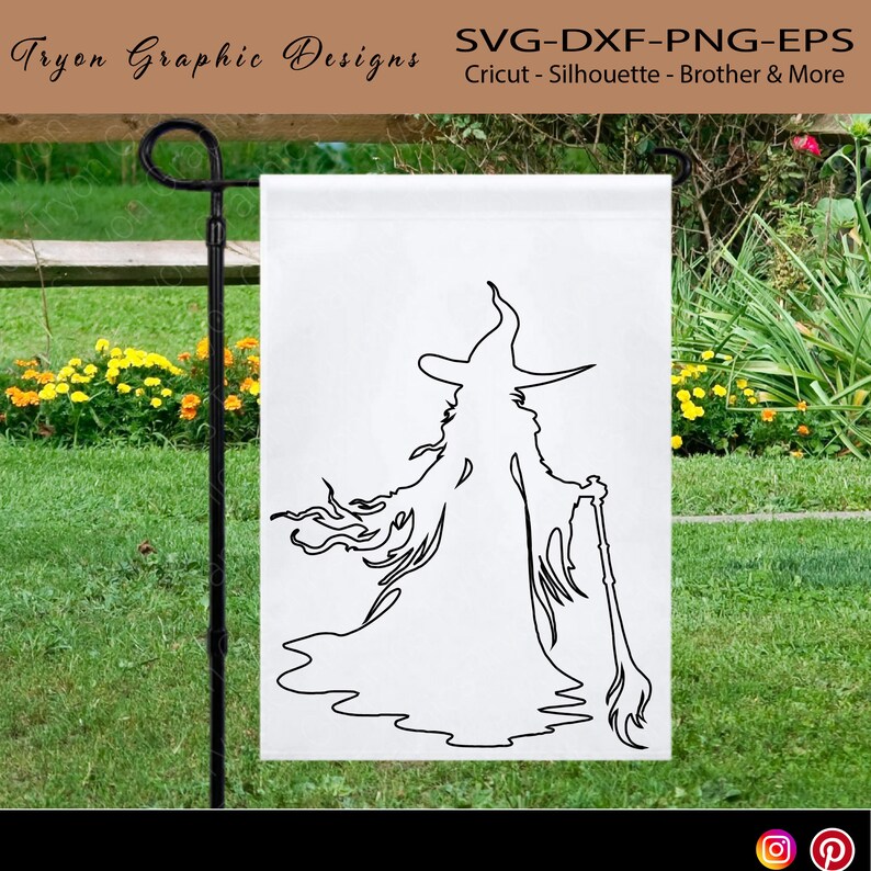 Witch Outline Svg Fall Svg-halloween Witch-pretty Witch Simple Outline ...