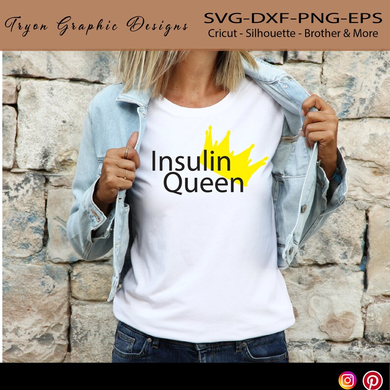 Insulin Queen Svg Diabetes Awarenesstype One Type 2 Diabetic Warrior