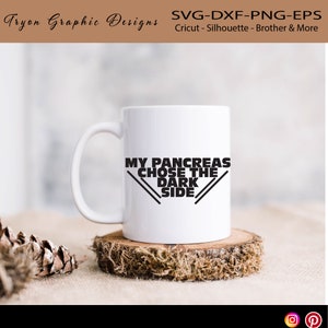 My Pancreas Chose the Dark Side Svg-type One -type 2-diabetes Awareness ...