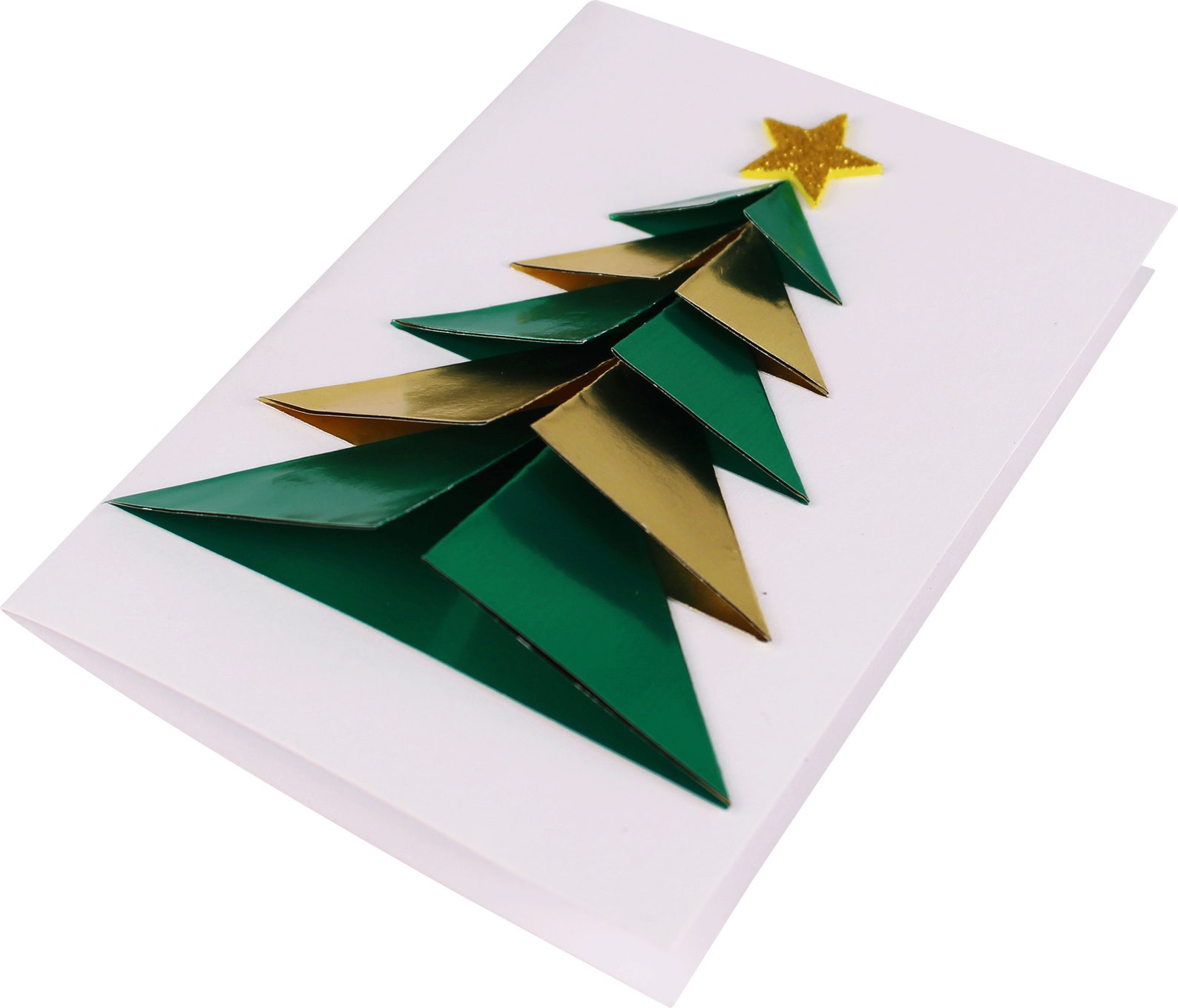 DIY 3D Christmas Tree Card | Origami Christmas Tree Card | Green Pallet ...