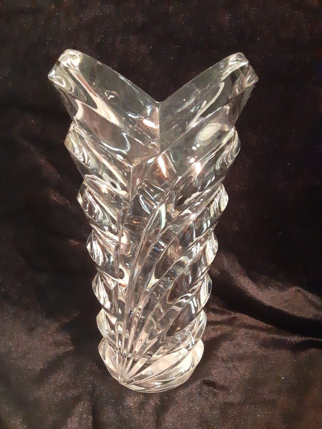 Leaded Glass Vase - Etsy