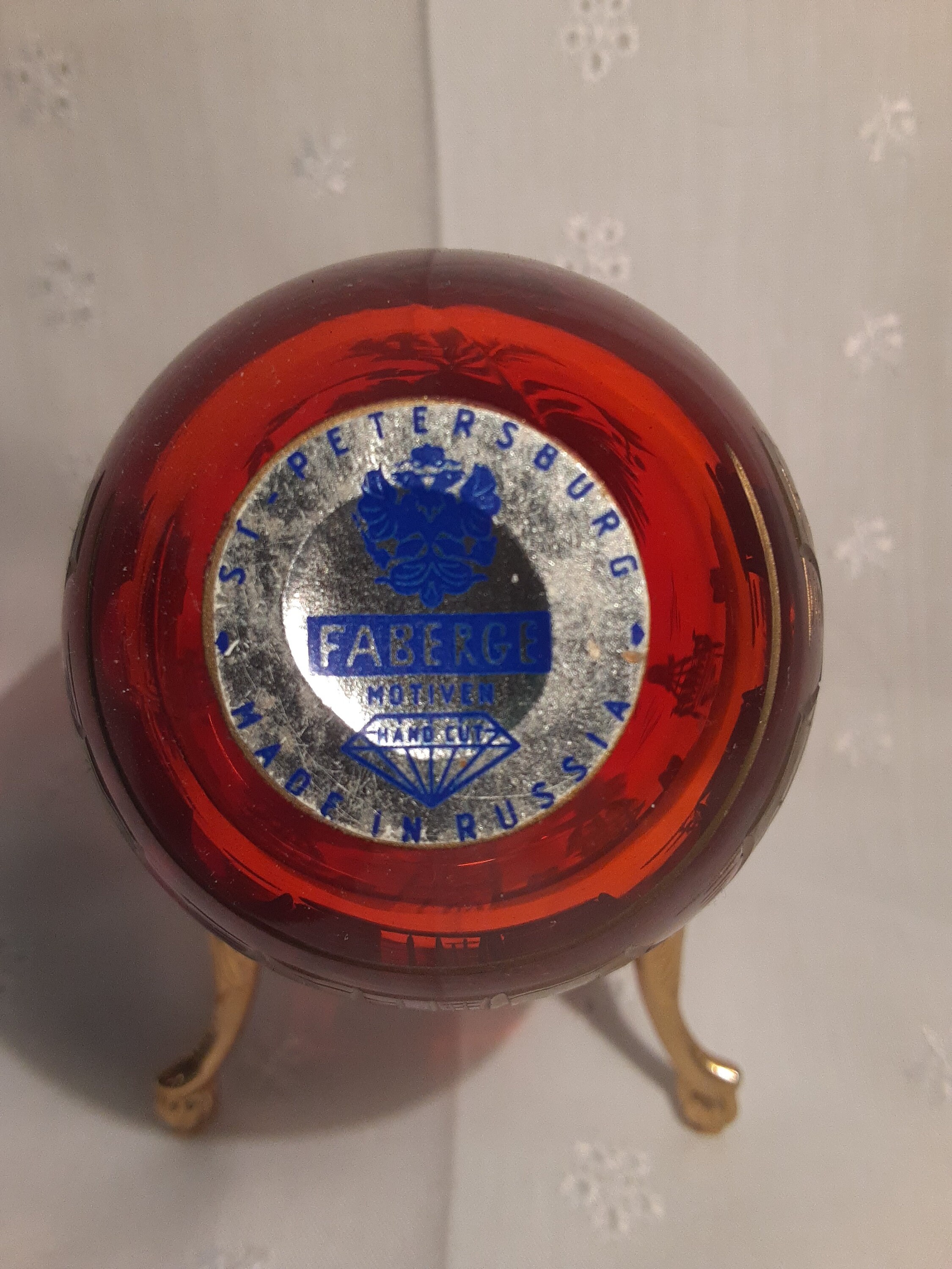 Red Ruby Glass Fabergé Egg - Etsy