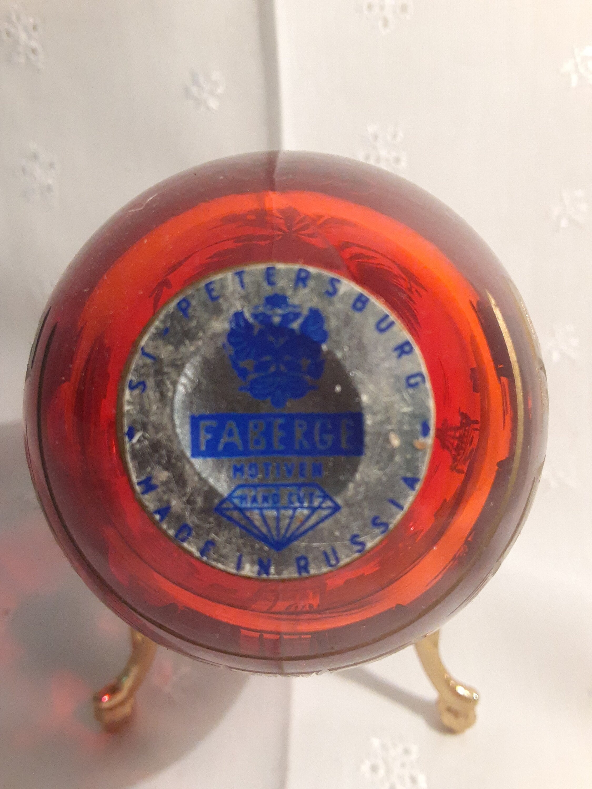 Red Ruby Glass Fabergé Egg - Etsy