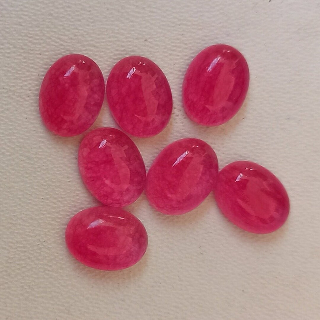 Natural Ruby Quartz Oval Cabochon Flat Back Calibrated Size 5x7,6x8,7x9 ...
