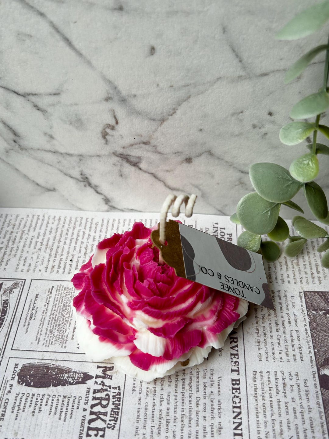 Romantic Flower Candle – Rose Flower Candle | Hand-poured Rose Scented ...
