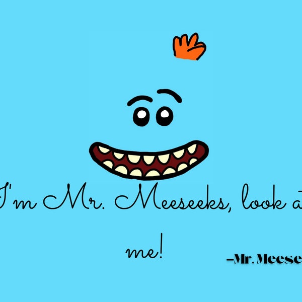 Mr Meeseeks - Etsy