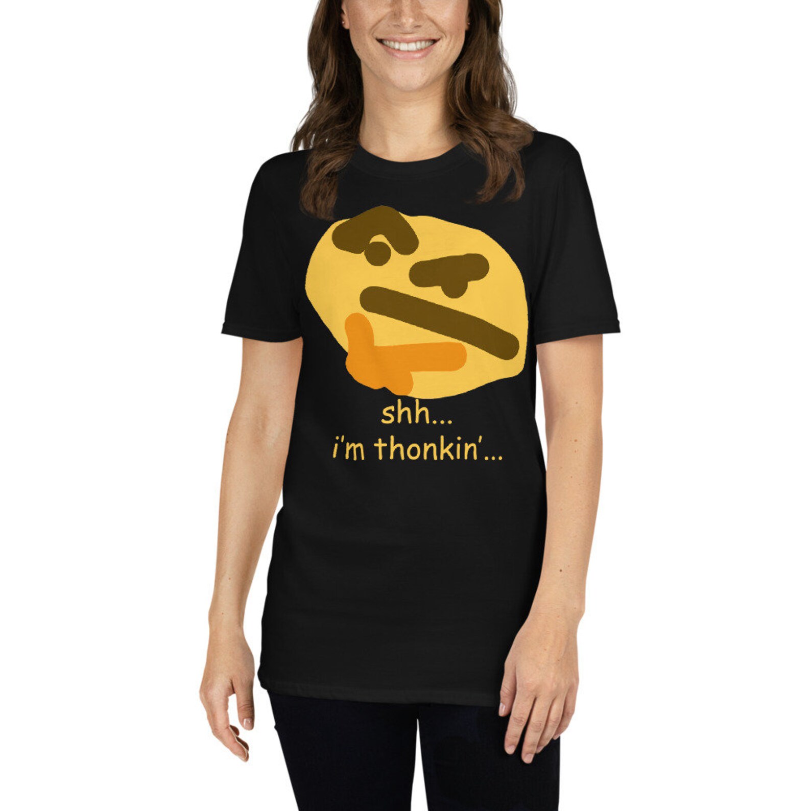 Thonkin' Funny Discord Emoji I'm Thinking Meme T-shirt - Etsy