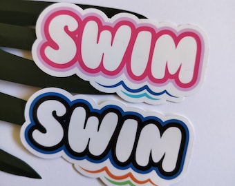 Vinyl Swim Sticker, Water Bottle Sticker, Swim Gift, Swim Team Gift ...
