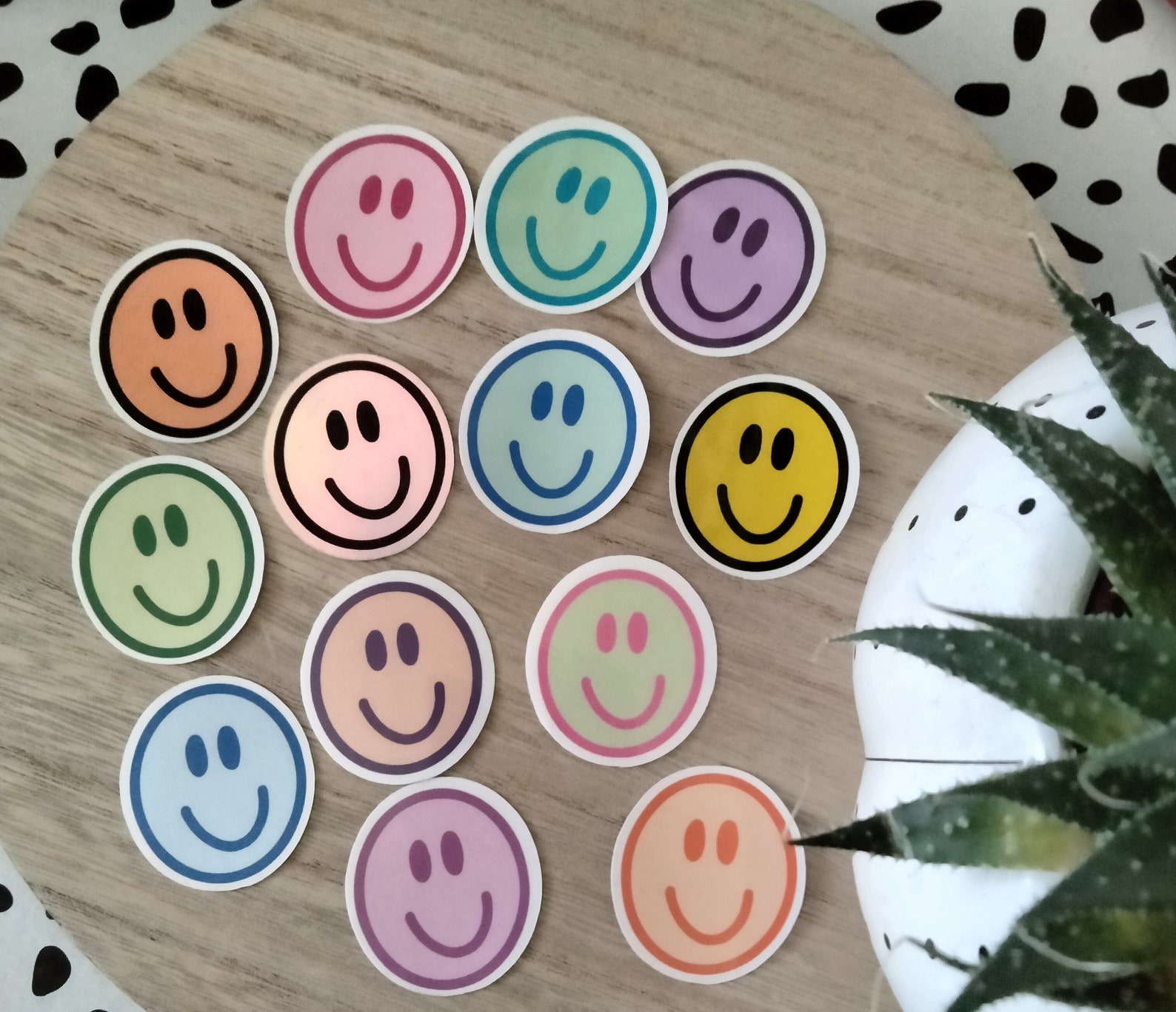 Smiley Face Sticker Pack - Etsy