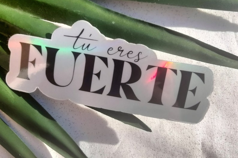 Holographic Spanish Affirmation Sticker - Etsy