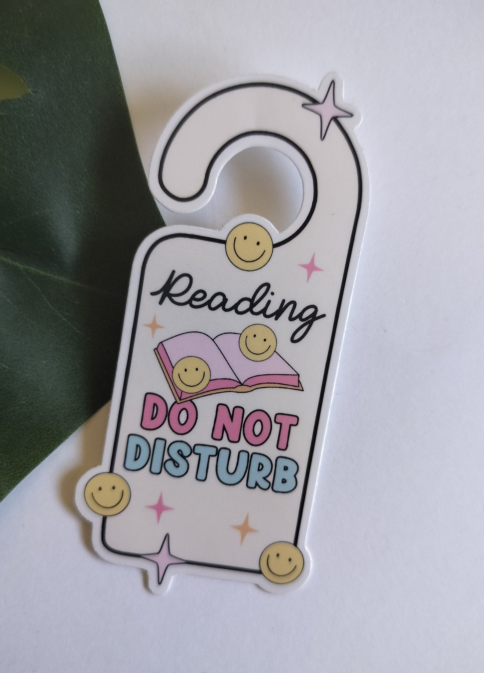Reading Do Not Disturb Sticker | Book Door Hanger Sticker - Etsy
