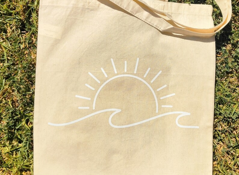Sun & Beach Wave Summer Tote Bag - Etsy