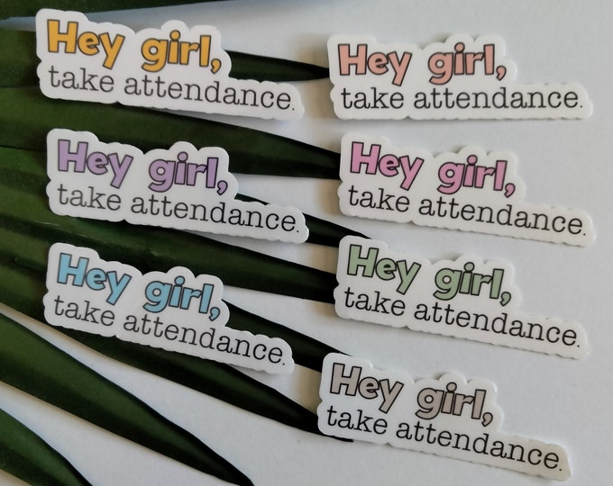 Teacher Attendance Sticker Bundle Pack #2, Cute Stickers Gift, Kindle ...
