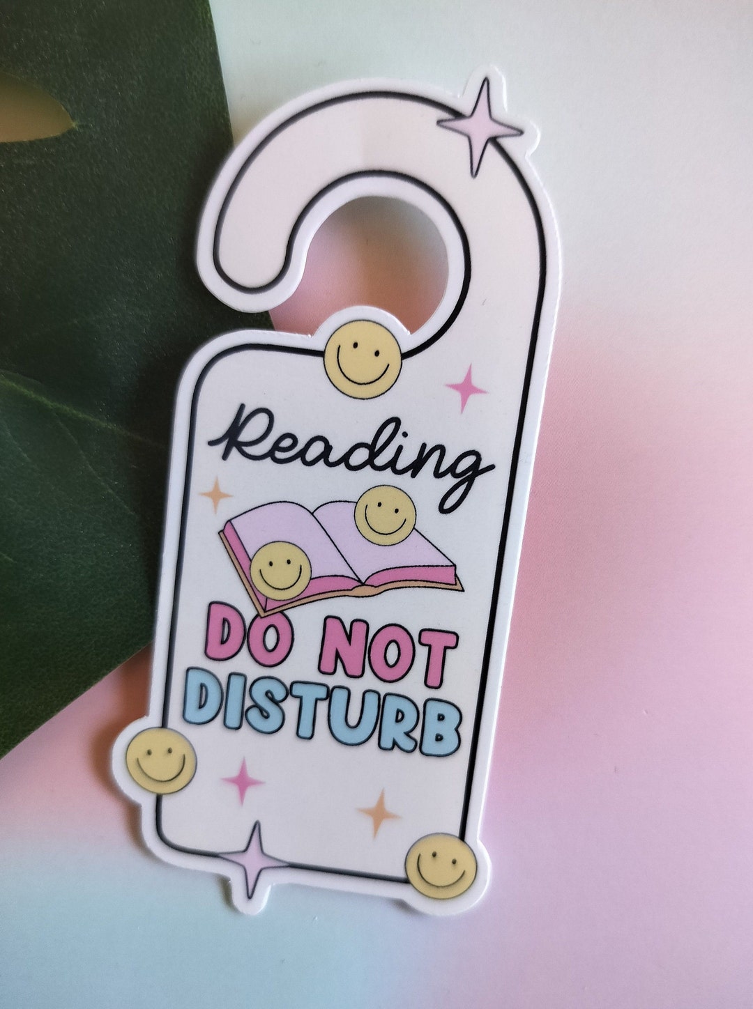 Reading Do Not Disturb Sticker | Book Door Hanger Sticker - Etsy