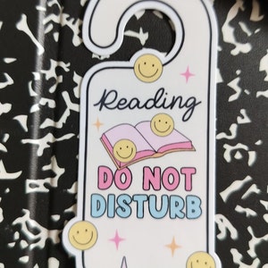 Reading Do Not Disturb Sticker | Book Door Hanger Sticker - Etsy
