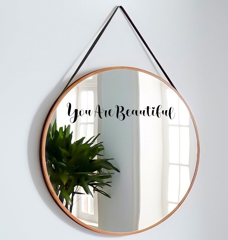 You Are Beautiful Positive Affirmation Mirror Decal - Etsy