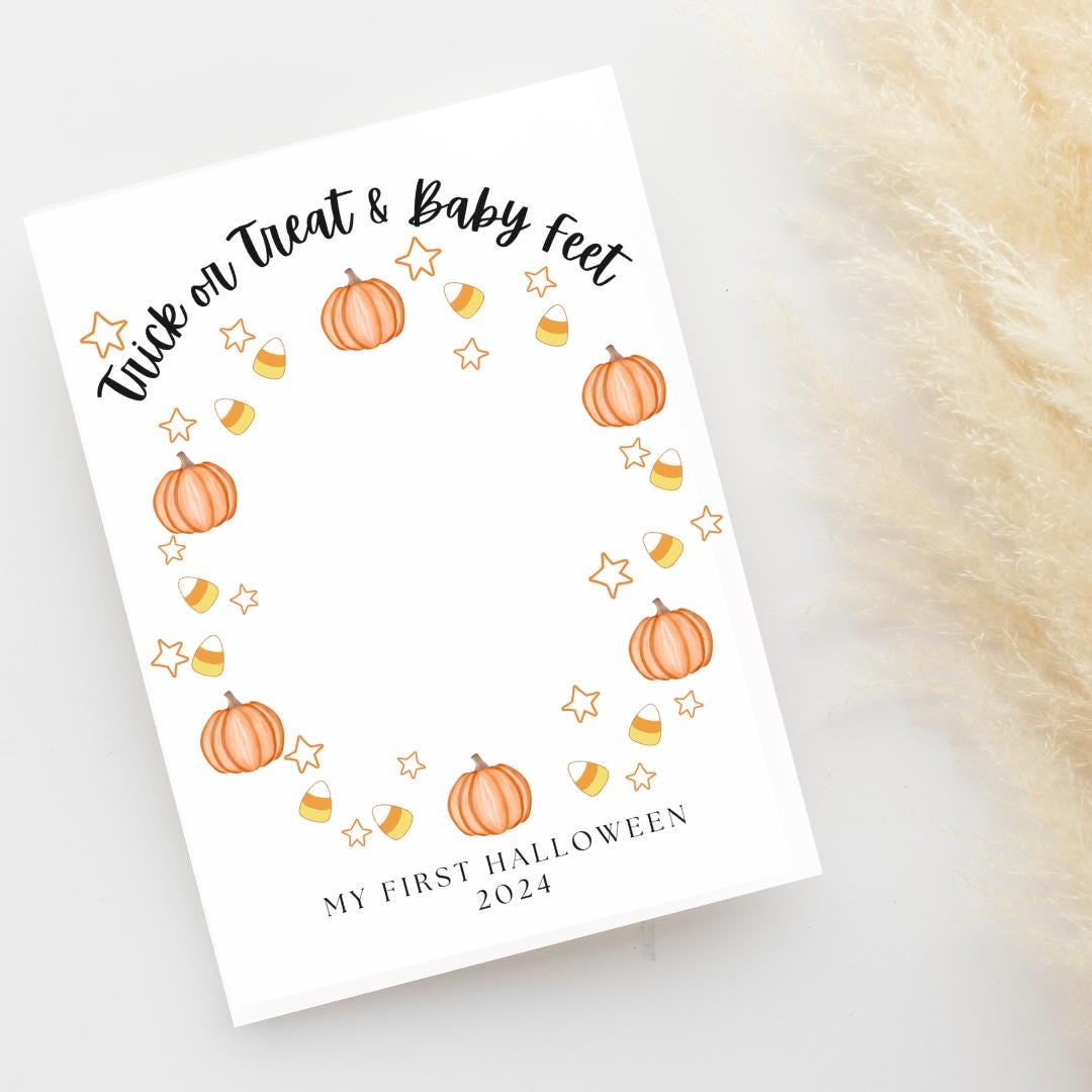 Babys First Halloween Keepsake, Halloween Footprint Art, Halloween Kid ...