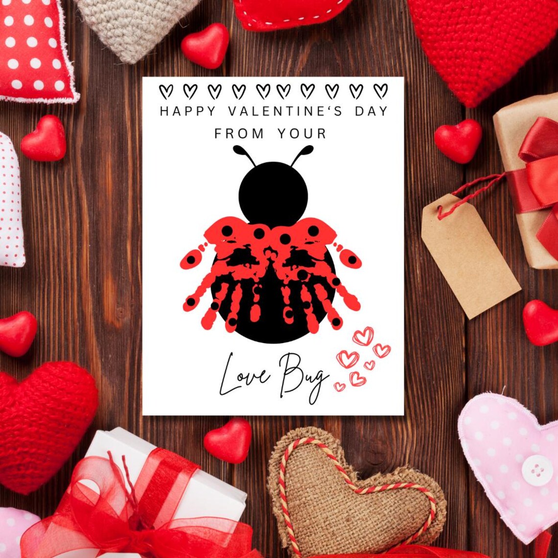 Love Bug Valentines Day Art, Printable Valentines Art, DIY for Kids ...