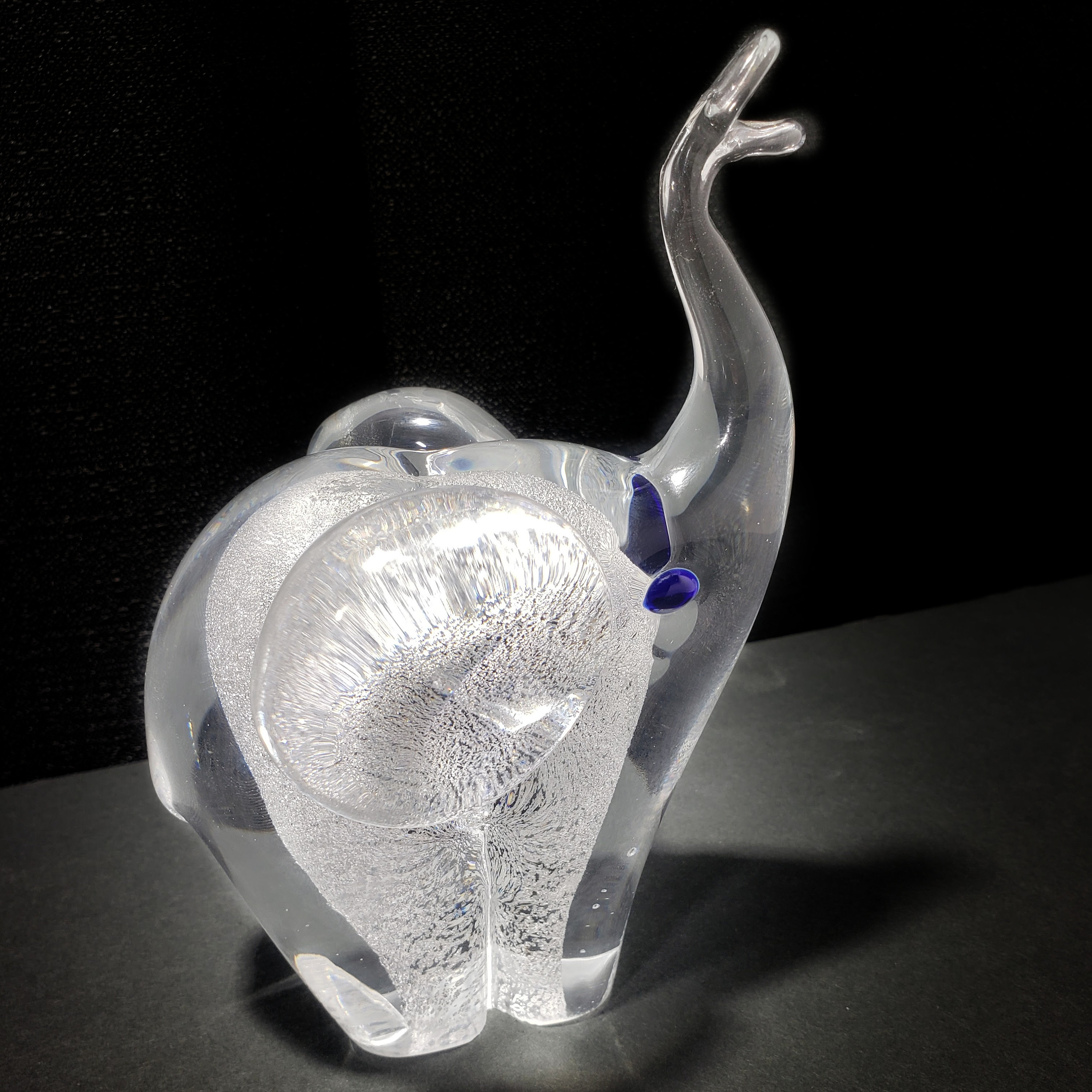 Blown Glass Elephant Sculpture - Elegant Artistic Masterpiece - Etsy