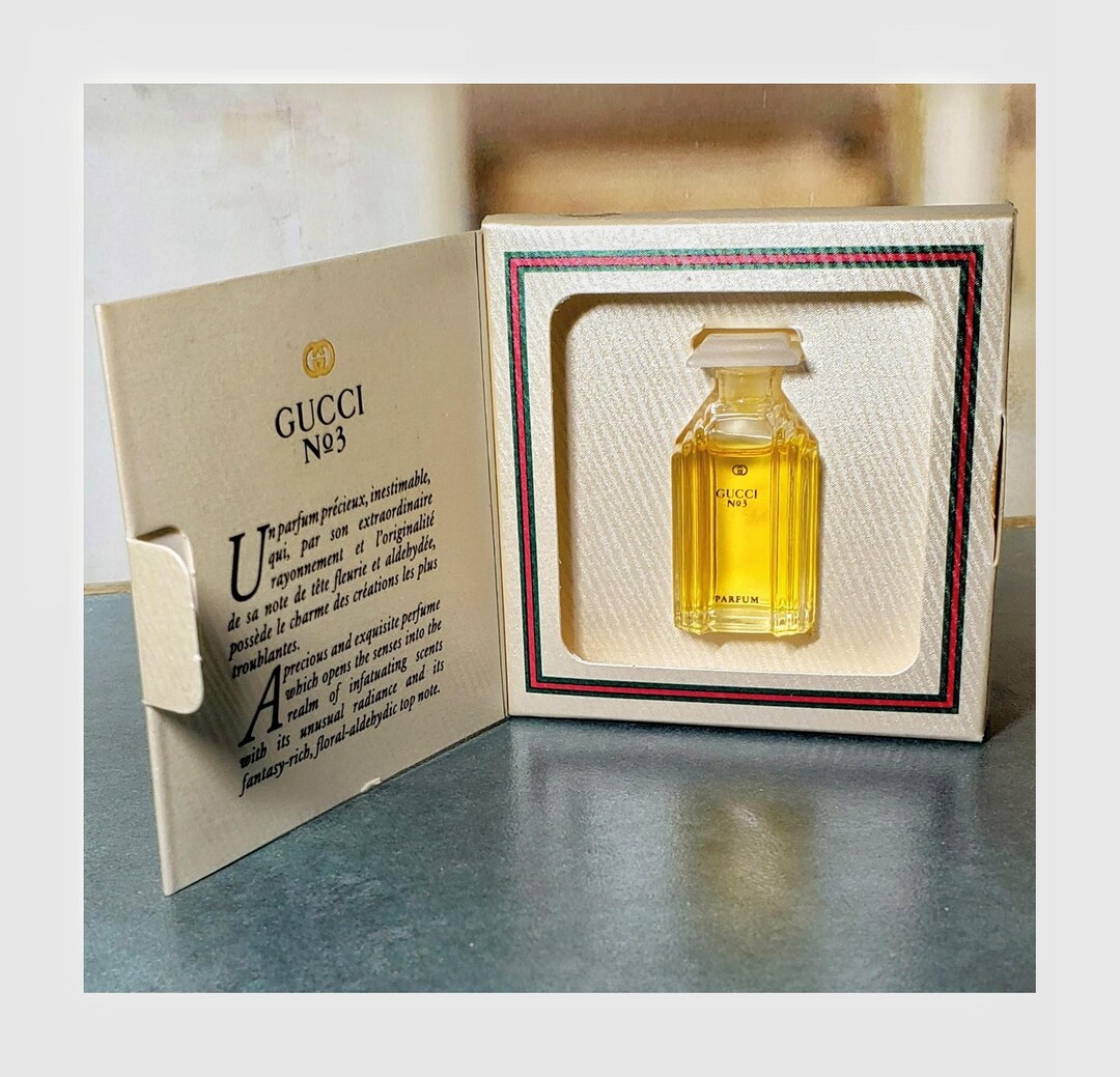 Vintage Gucci No3 Perfume Miniature 3.5 Ml .12 Fl. Oz. 1985 W/box - Etsy