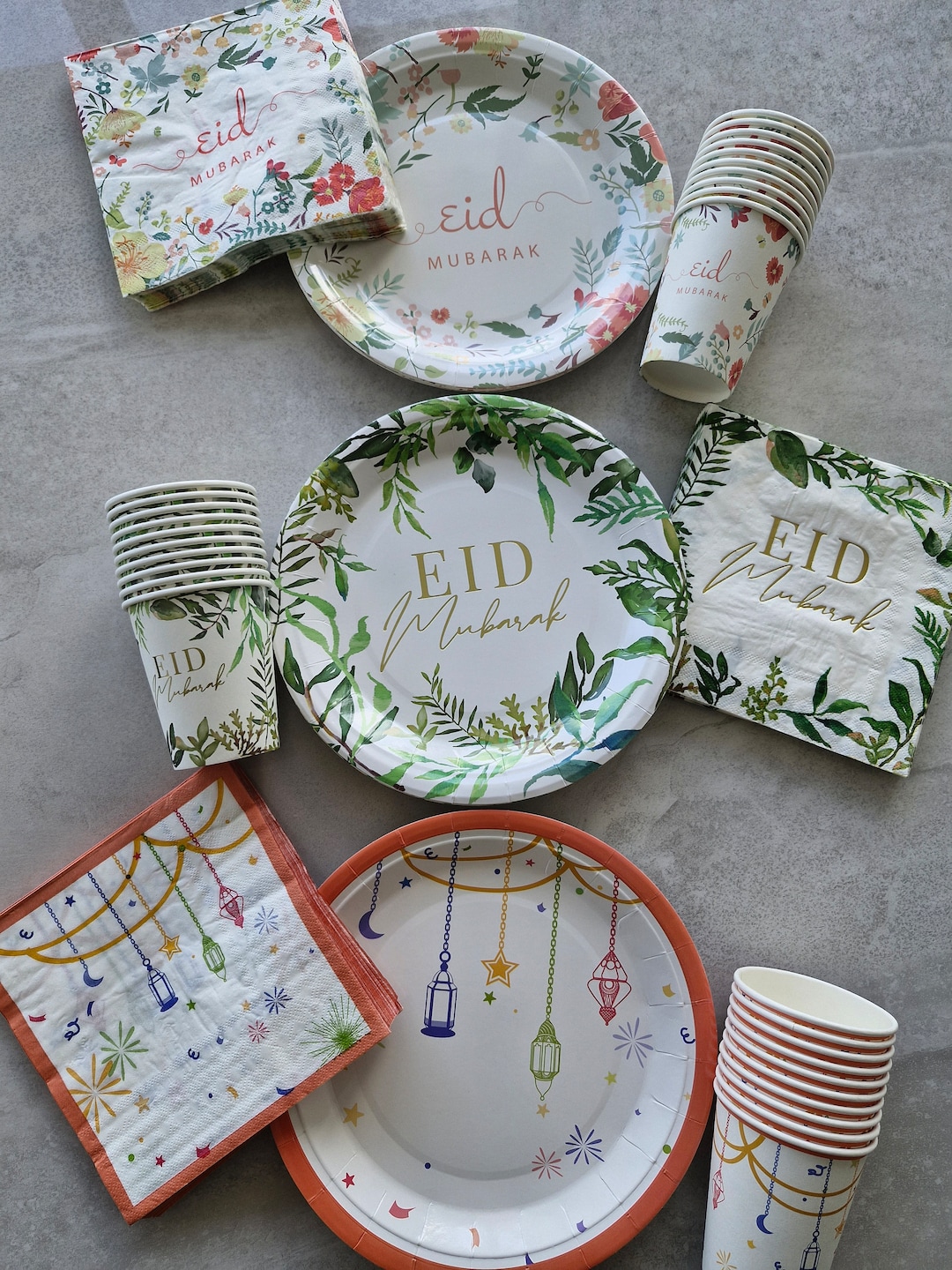 Eid and Ramadan Plates, Napkins, and Cups Set - Etsy