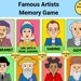 Art Teacher Printable, Art Memory Game for Kids, Matching Game for ...
