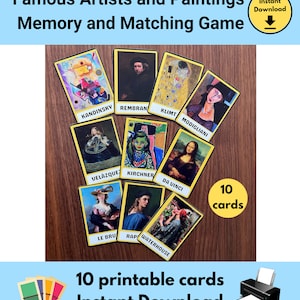 Art Matching Game for Toddlers and Kids, Montessori Cards for Toddlers ...