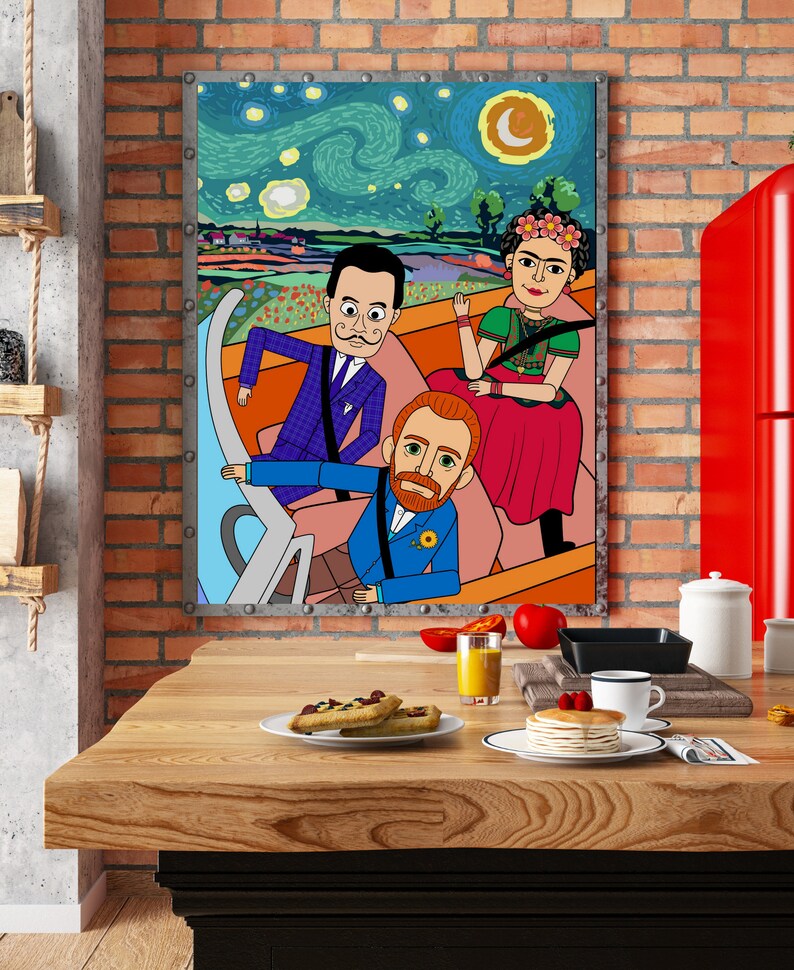 Frida Kahlo Poster, Frida Kahlo Wall Art, Van Gogh Art Print, Playroom ...
