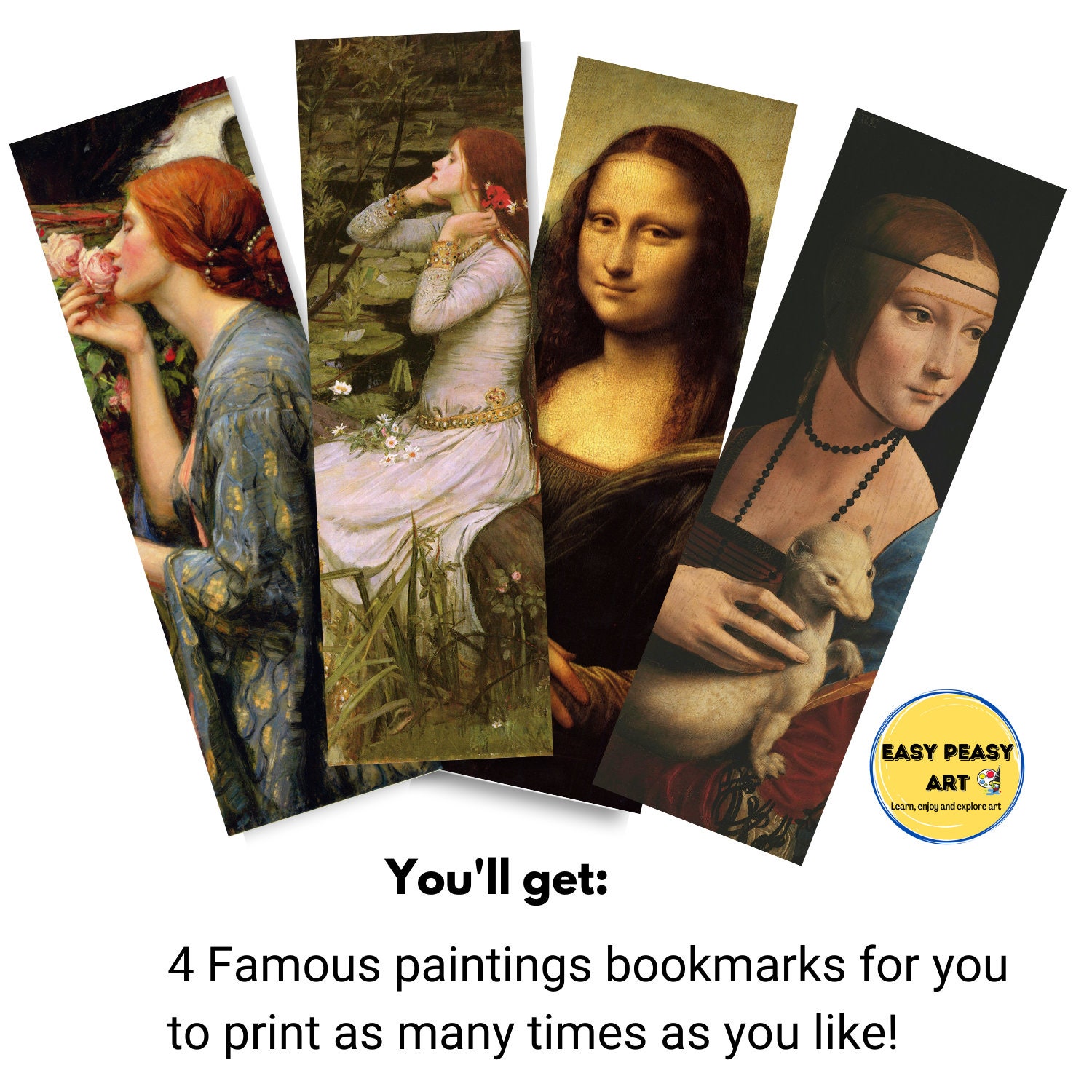Famous Art Bookmarks, Famous Paintings as Gifts, Famous Women Art ...