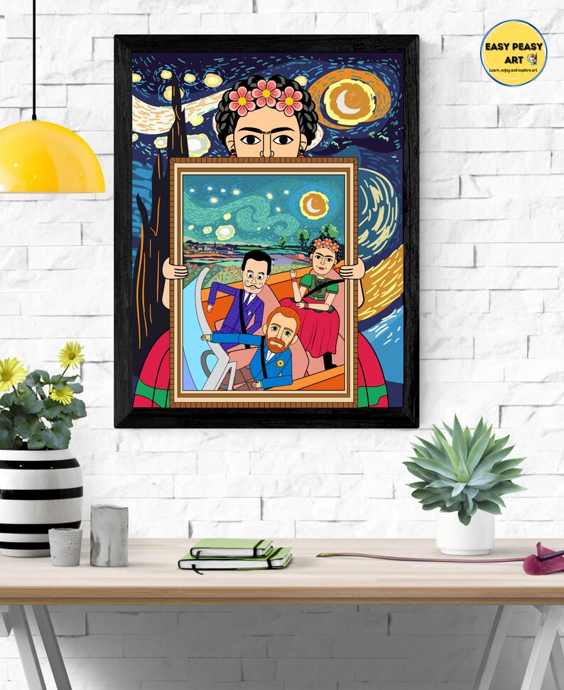 Frida Kahlo Poster, Frida Kahlo Wall Art, Van Gogh Art Print, Playroom ...