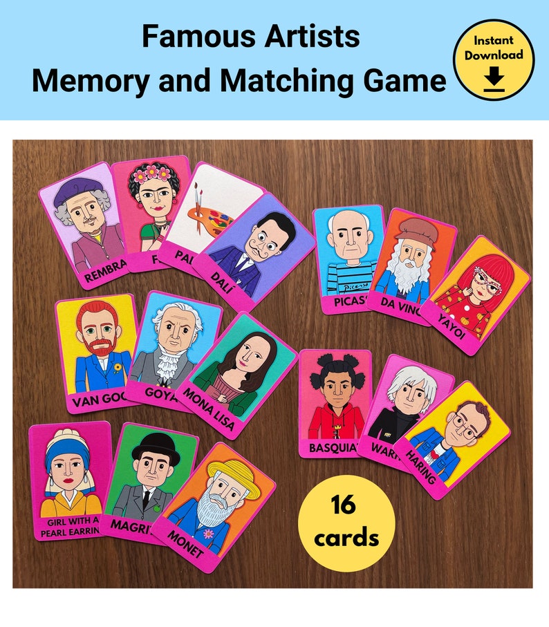 Memory Match Game Printable, Matching Games for Kids, Kids Games ...