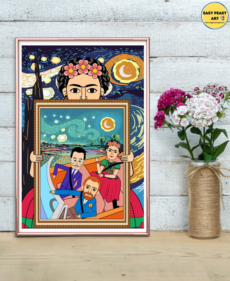 Frida Kahlo Poster, Frida Kahlo Wall Art, Van Gogh Art Print, Playroom ...