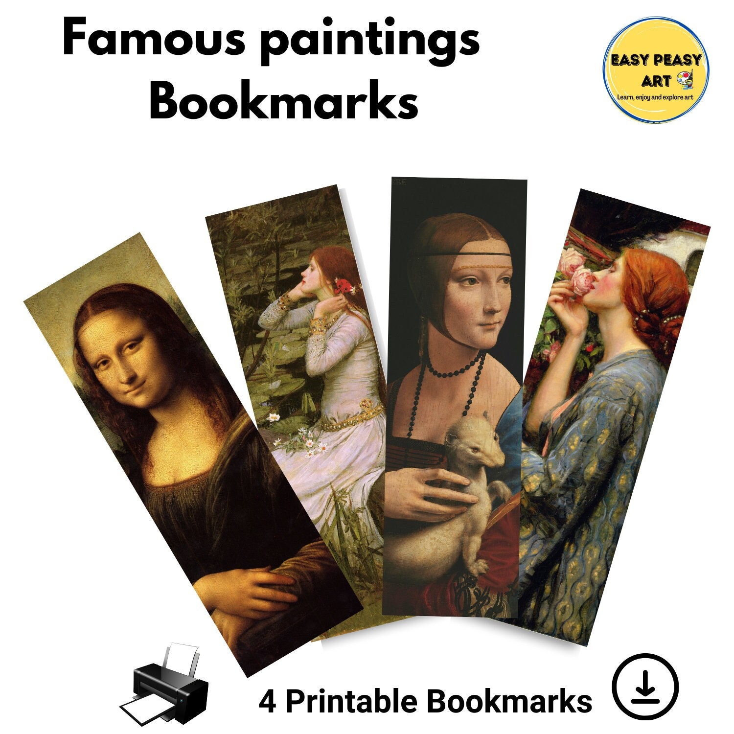 Famous Art Bookmarks, Famous Paintings as Gifts, Famous Women Art ...