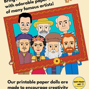 Famous Artists Paper Doll, Van Gogh Paper Doll Digital, Boys Cut Out ...