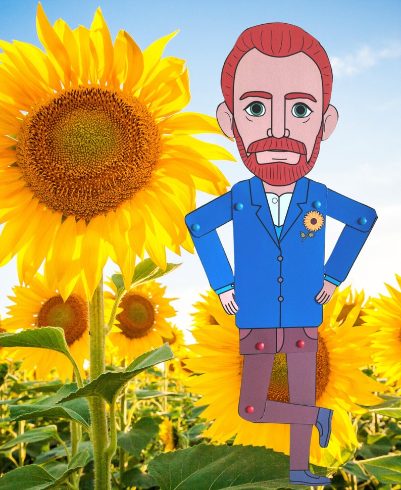 Famous Artists Paper Doll Van Gogh Paper Doll Digital Boys - Etsy