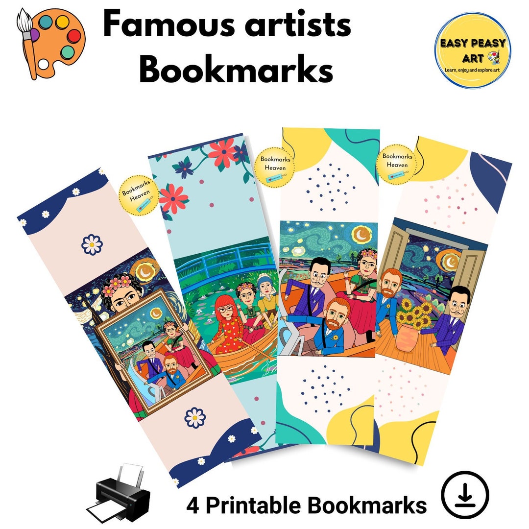 Famous Artists Bookmarks Gift for Art Teacher Salvador Dali - Etsy
