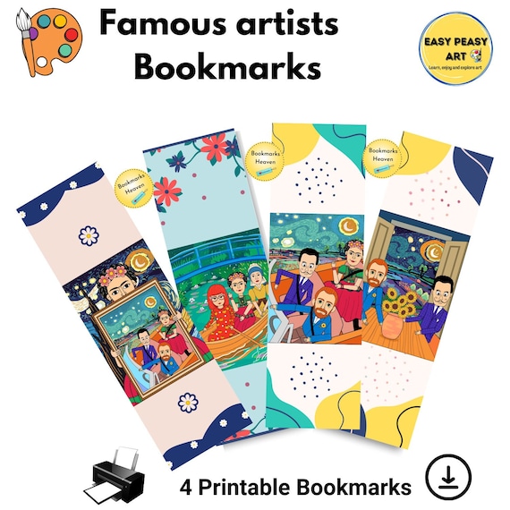 Famous Artists Bookmarks Gift for Art Teacher Salvador Dali - Etsy