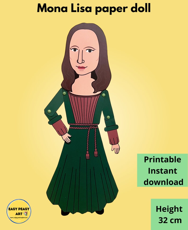 Famous Artists Paper Doll Printable, Art History for Kids Articulated ...