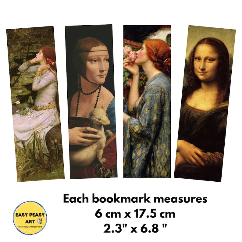 Famous Art Bookmarks, Famous Paintings as Gifts, Famous Women Art ...