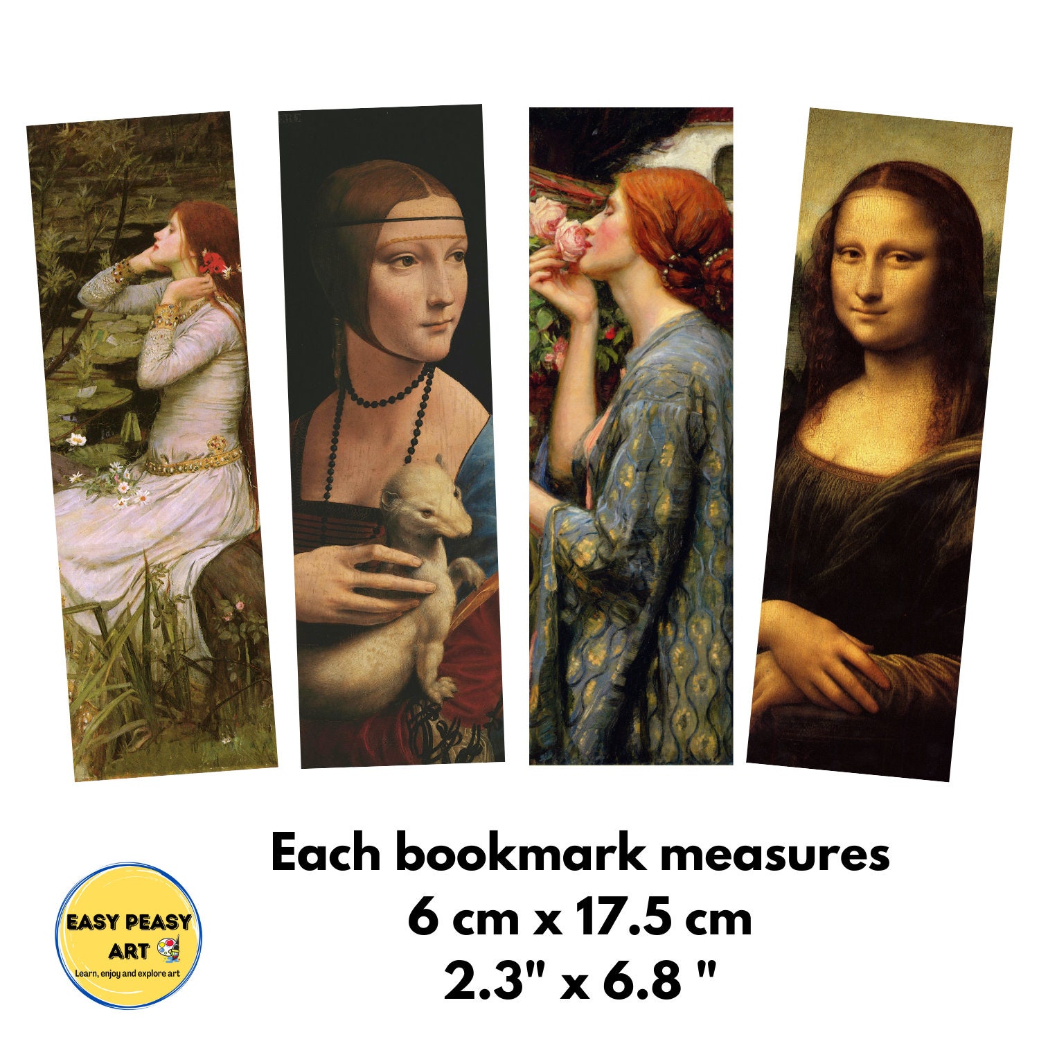 Famous Art Bookmarks, Famous Paintings as Gifts, Famous Women Art ...