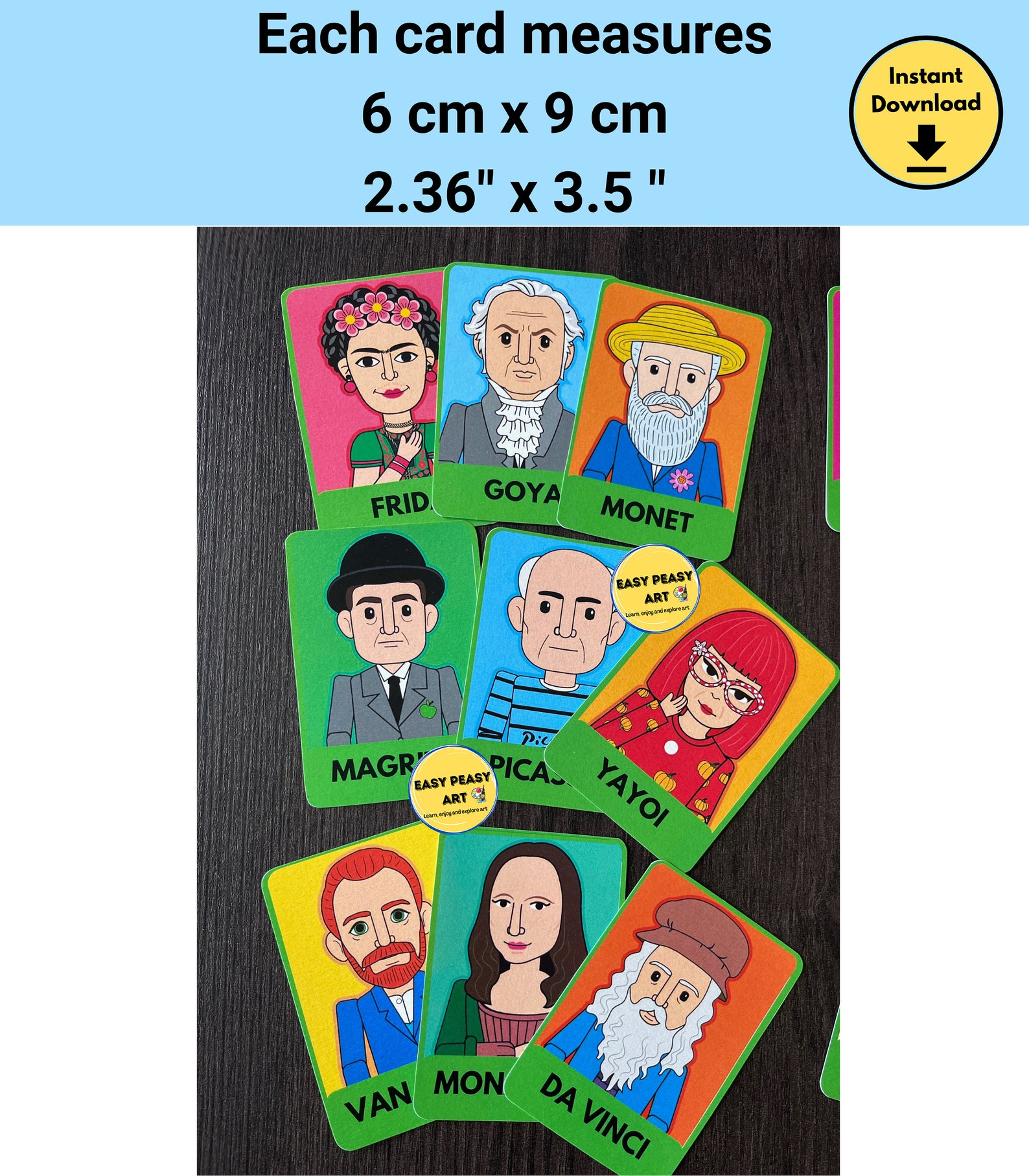 Art Teacher Printable, Art Memory Game for Kids, Matching Game for ...
