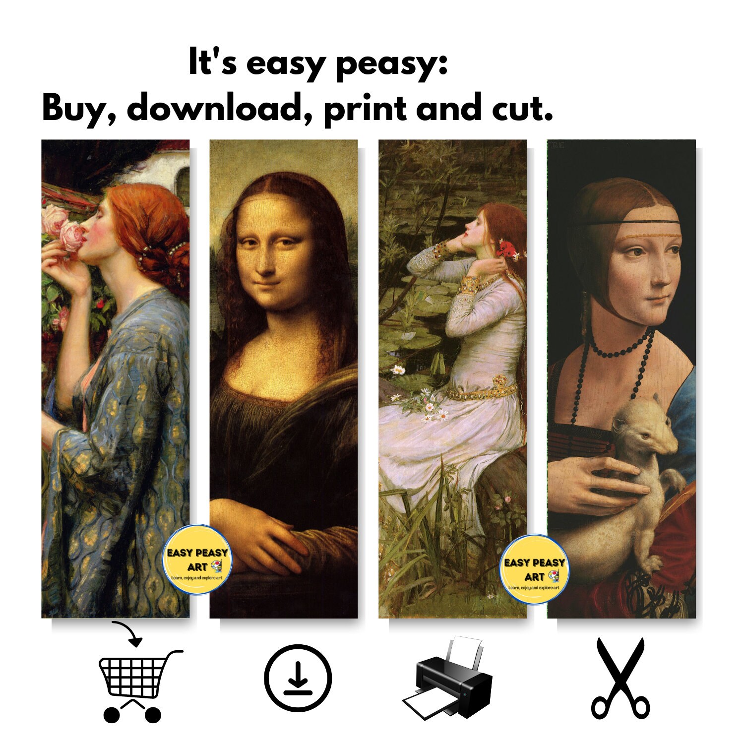 Famous Art Bookmarks, Famous Paintings as Gifts, Famous Women Art ...