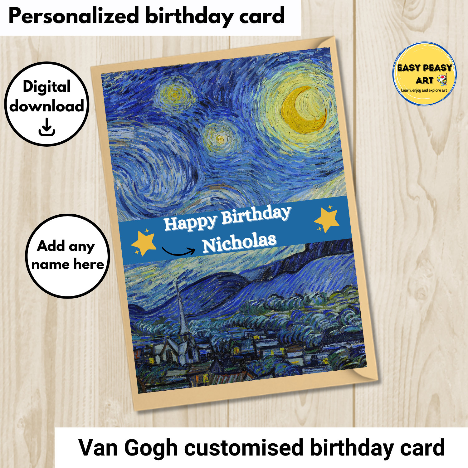 Gift for Art Teacher, Artist Birthday Card, Birthday Card for Artist ...