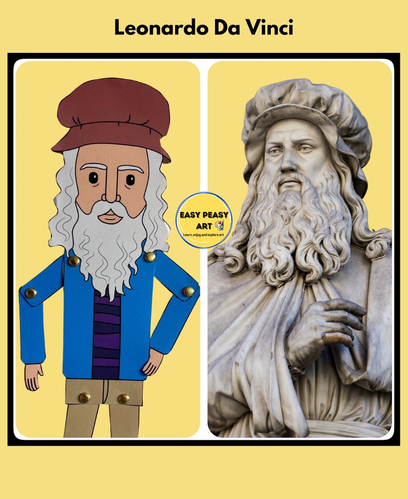 Famous Artists Paper Doll Printable Art History for Kids - Etsy