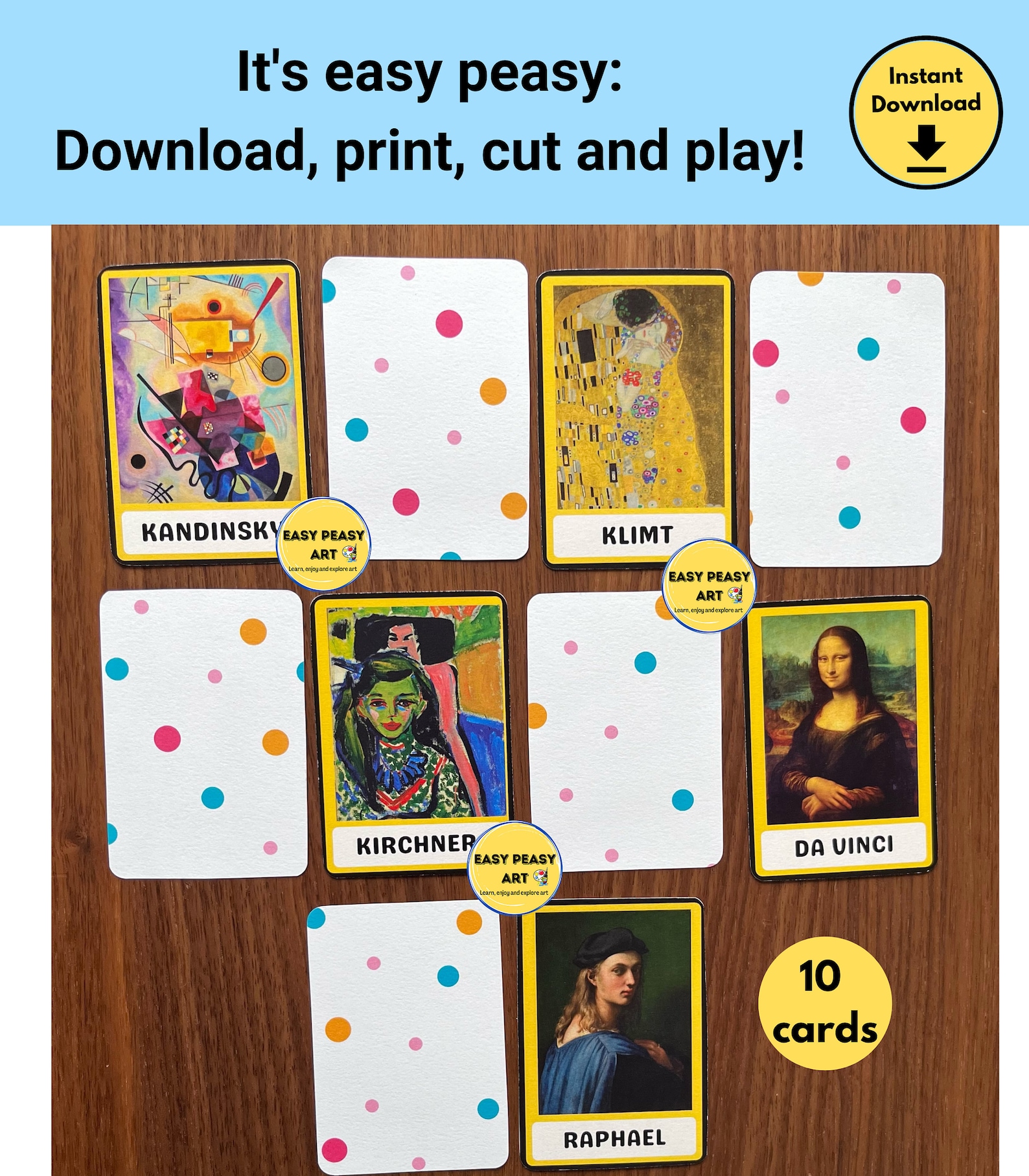 Art Matching Game for Toddlers and Kids, Montessori Cards for Toddlers ...